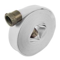 China Pipe Fire Fighting Hose White Jacket EPDM Rubber Lining Canvas Fire Hose for sale