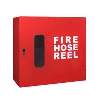 China Stainless Steel Fire Hose Reel Cabinet with Fire Extinguisher 19mm x 20m for sale