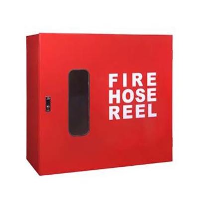 China Stainless Steel Fire Hose Reel Cabinet with Fire Extinguisher 19mm x 20m for sale