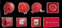 China Red Fire Truck Hose Reel Drum 25m Safe Fire Extinguishing System for sale