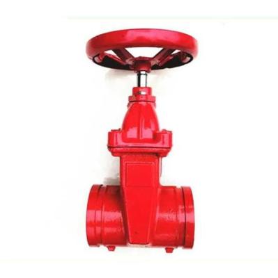 China Groove Rising Ductile Iron Gate Valve NRS Fire Pipeline DN50 DN100 DN150 DN200 for sale