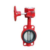 China SS304 Fire Gate Valve Seat Iron Seal Lined Eccentric Manual Fire Wafer Butterfly Valve for sale