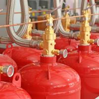 China HFC-227ea Fire Extinguisher System 10L-180L Red FM200 High Pressure Cylinder for sale