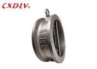 China Wafer Dual Discs Check Valve Butterfly Type CF8 Body PN16 - 100-200mm Sizes with Stainless Steel Construction for sale