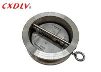 China Wafer Dual Discs Check Valve Butterfly Type CF8 Body PN16 - 100-200mm Sizes with Stainless Steel Construction for sale
