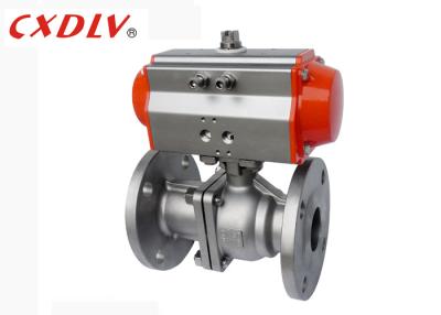 China Actuator Flange Ball Valve Double Acting Pneumatic Control Dn80 for sale