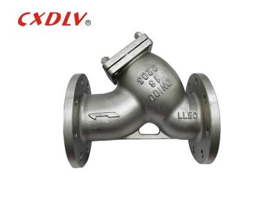 China Duplex Stainless Steel Y Strainer Valve CF8/CF8M DN 100 Flange Connection with PN1.6-6.4 Pressure Rating for sale
