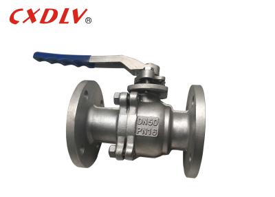 China DN50 DN100 Stainless Steel Ball Valve CF8 CF8M Flanged PN10 PN16 Full Port 2 Piece for sale