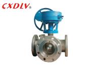 China T Port Gear Operated 3 Way Ball Valve Stainless Steel SS316 DN15 DN200 PN16 PN40 for sale
