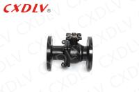 China DIN PN16 WCB Cast Steel Pneumatic Ball Valve DN65 with ISO5211 Mounting Pad for sale
