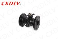 China DIN PN16 WCB Cast Steel Pneumatic Ball Valve DN65 with ISO5211 Mounting Pad for sale