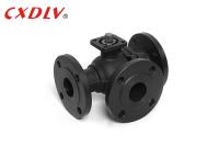 China 3 Way Flanged Ball Valve PN16 Casting Steel ISO5211 DN15-DN200 for sale