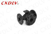 China Flanged ISO5211 Direct Mounting Pad WCB Three Way Ball Valve PN16 PTFE Seat DN15-DN200 for sale