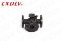 China Flanged ISO5211 Direct Mounting Pad WCB Three Way Ball Valve PN16 PTFE Seat DN15-DN200 for sale