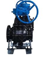 China Carbon Steel Trunnion Ball Valve DN150-DN400 PN16 Flanged Full Port for Oil Gas Water for sale