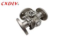 China 3 Way T-Port Flanged Ball Valve DN15-DN200 PN16-PN40 ISO5211 Mounting Pad Bare Stem for sale