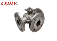 China Full Port 3-Way Flanged Diverter Ball Valve T-Port DN15-DN200 PN16-PN40 for sale