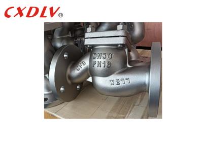 China DIN Lift Check Valve Stainless Steel DN50 PN16 Flanged Ends Type with 230mm Length and 16mm Flange Thickness for sale