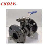 China Carbon Steel Floating Ball Valve Full Bore Flange End 2 Inch with Actuated Mounting Pad for Waste Water Treatment for sale