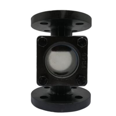 China High Pressure Flanged Sight Glass WCB Body Pyrex Glass 300LB 2 Inch Double Window for sale