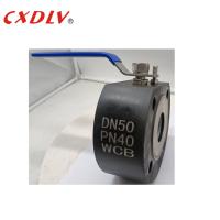 China Forged Steel Wafer Ball Valve 1 Piece Body PN40 DN15-DN200 Handle Lever for sale