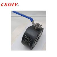 China Wafer Type 1 pc Full Bore Ball Valve With Mounting Between Flanges PN 40 for sale