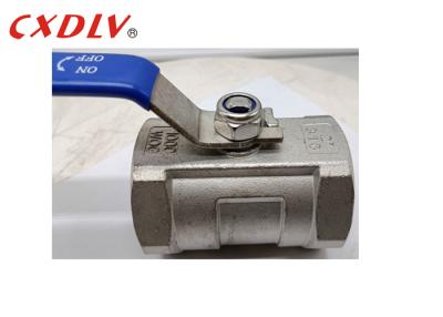 China SS304 1-Piece Ball Valve PTFE Seat 1000psi BSP Threaded Manual Operation for sale
