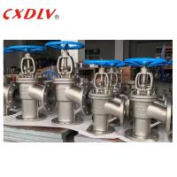 China DN50-DN200 Flanged Angle Globe Valve Manual Wheel Operation Shipboard Seawater Service for sale