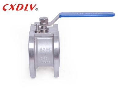 China SS316 DN80 Wafer Ball Valve with Lever - CF8M Stainless Steel 1PC Design PN16 Pressure Rating for sale