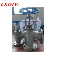 China Cast Steel Flanged Angle Globe Valve DN50 DN80 Manual Handwheel Marine for sale