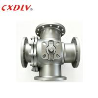 China 4-Way Full Port Flanged Ball Valve T-Bore PN16 DN15-DN200 ISO5211 for sale