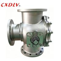 China 4 Way Flanged Ball Valve PN16 Stainless Steel Body PTFE Seat ISO5211 Mounting Pad DN15-DN200 for sale