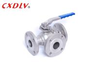 China Stainless Steel 3-Way Ball Valve DN15-DN200 Full Port PN40 with T/L Port Configurations for sale