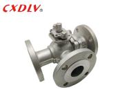 China Stainless Steel 3 Way Ball Valve T Type DN25 DN50 DN100 Flange Pneumatic Electric for sale