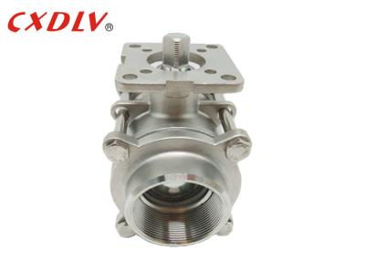 China Stainless Steel 3-Piece Female Threaded Ball Valve SS304/SS316 100 psi 120°C for Industrial Flow Control for sale