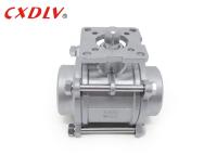 China 3-Piece High Platform Female Threaded Ball Valve with Motor Automation - SS304/SS316, 100 psi, DN8-DN100 for sale