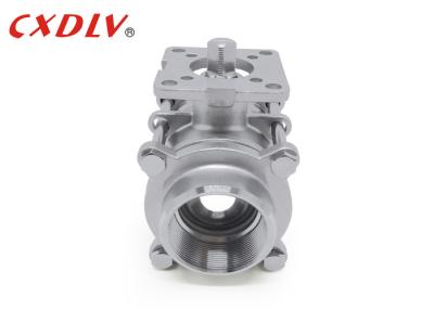 China 3-Piece Full Port Ball Valve with NPT/BSPT Thread Ends - 100 psi Pressure, 120°C Temperature Range for sale