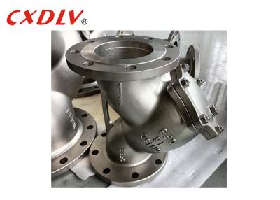 China DN150 CF8 Y Strainer Valve PN16 Flanged 300Micron Mesh with Barmagnet for sale