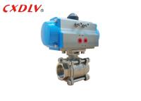 China DN15-DN100 BSPT Pneumatic Ball Valve Stainless Steel CF8M with 1000 WOG Pressure Rating and ISO 5211 Compliance for sale