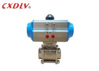 China OEM Stainless Steel Spring Return Pneumatic Ball Valve Full Port 1000 WOG with 50 psi Minimum Air Supply for sale