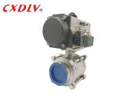 China 3-Piece Screw Thread Pneumatic Actuated Ball Valve with Solenoid - 1000 WOG Pressure, 2-8 Bar Operating Range for sale