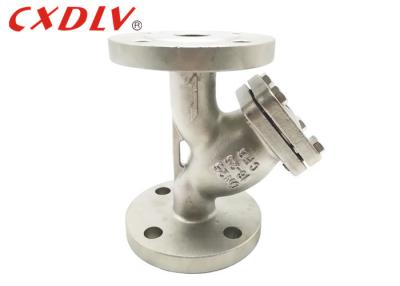 China Stainless Steel Y-Type Water Pump Strainer with Double Flange Ends PN1.6-6.4 Pressure Rating for sale