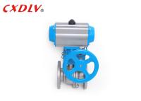 China RF Flange Pneumatic Actuated Ball Valve with Manual Override - 2-8 Bar Operating Pressure, DN15-DN200 Size Range for sale