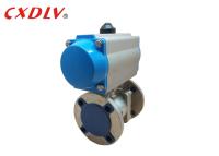 China Flange Industrial Pneumatic Actuated Ball Valve SS Water Control 2-8 Bar Pressure DN15-DN200 Size for sale