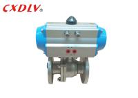 China Double Acting Flange Pneumatic Actuated Ball Valve 150LB with 8 Bar Operating Pressure and 13,024Nm Torque for sale
