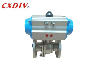 China Double Acting Flange Pneumatic Actuated Ball Valve 150LB with 8 Bar Operating Pressure and 13,024Nm Torque for sale