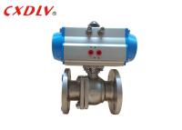 China DIN Double Acting 2-Way Stainless Steel Pneumatic Valve DN50 Flange Ends with 8 Bar Operating Pressure for sale