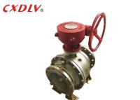 China Casting Trunnion Ball Valve 2-24 Inch Double Flange Ends with Gear Box Operator PN16 Full Port for sale