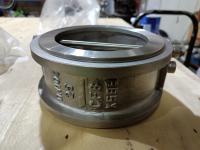 China DN65 PN16 Wafer Dual Plates Check Valve Stainless Steel CF8M Spring Loaded Dual Disc Non Return Valve for Water Oil Gas for sale