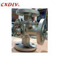 China 3-Way Full Port Flanged End Ball Valve L-Bore PN16 With ISO5211 TOP for sale